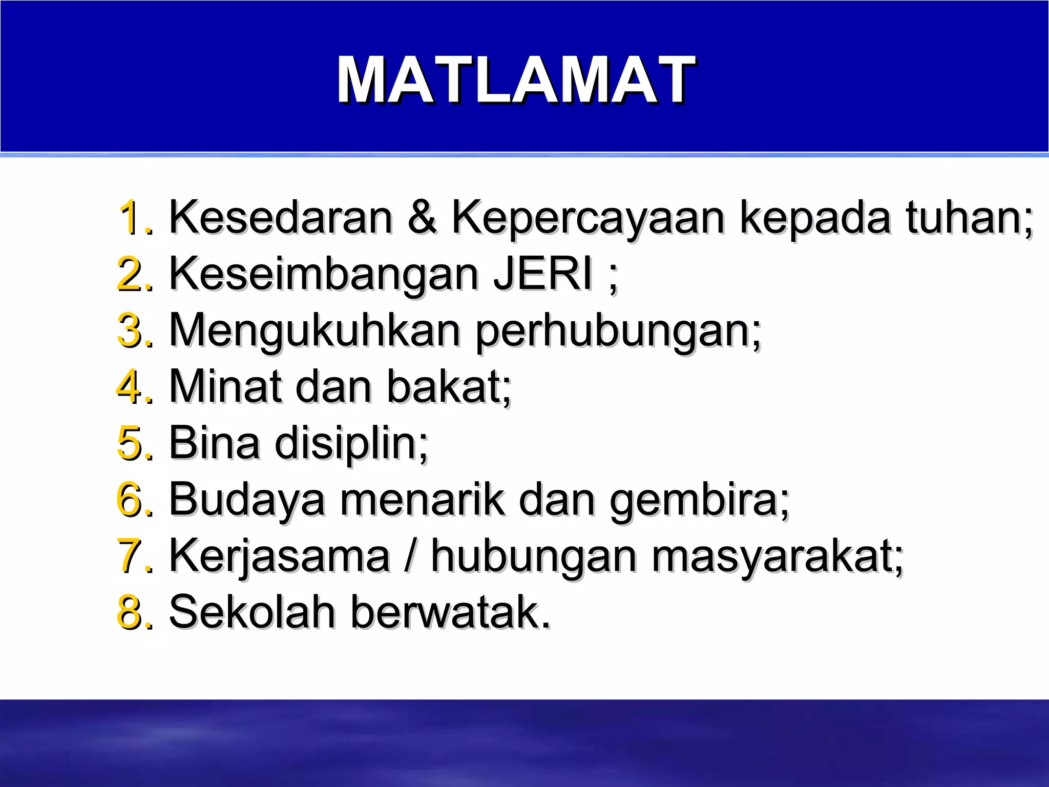 Dasar kokurikulum di sekolah sekolah | PPT