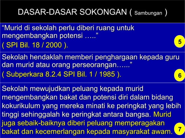 Dasar kokurikulum di sekolah sekolah | PPT