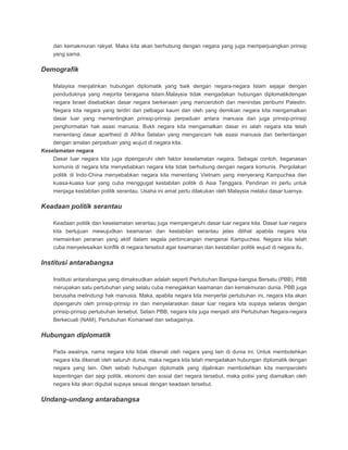 Dasar luar malaysia | DOC