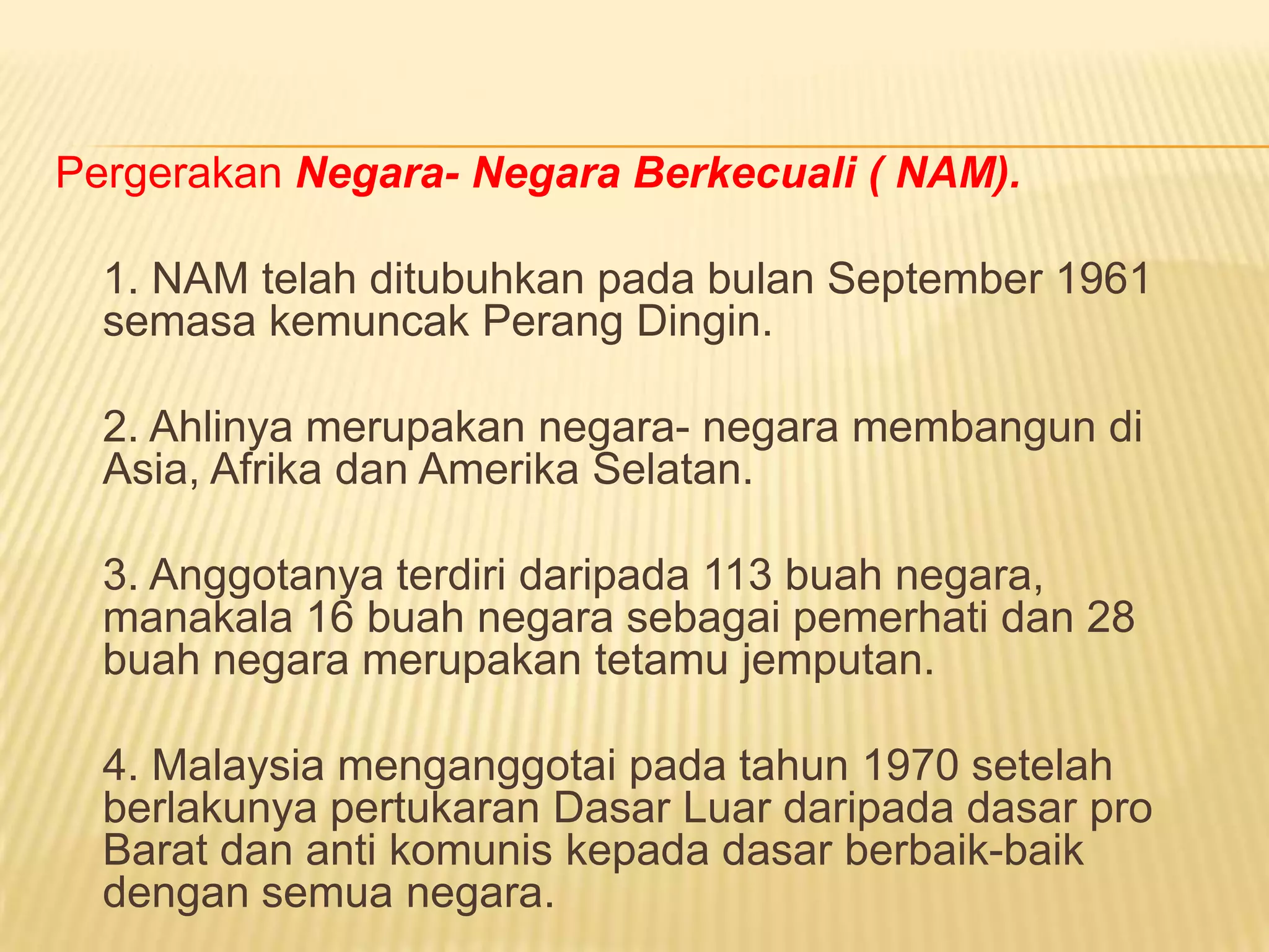 Dasar luar malaysia paly | PPTX