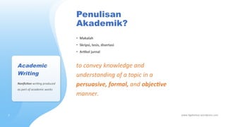 Dasar Menulis Akademik | PDF