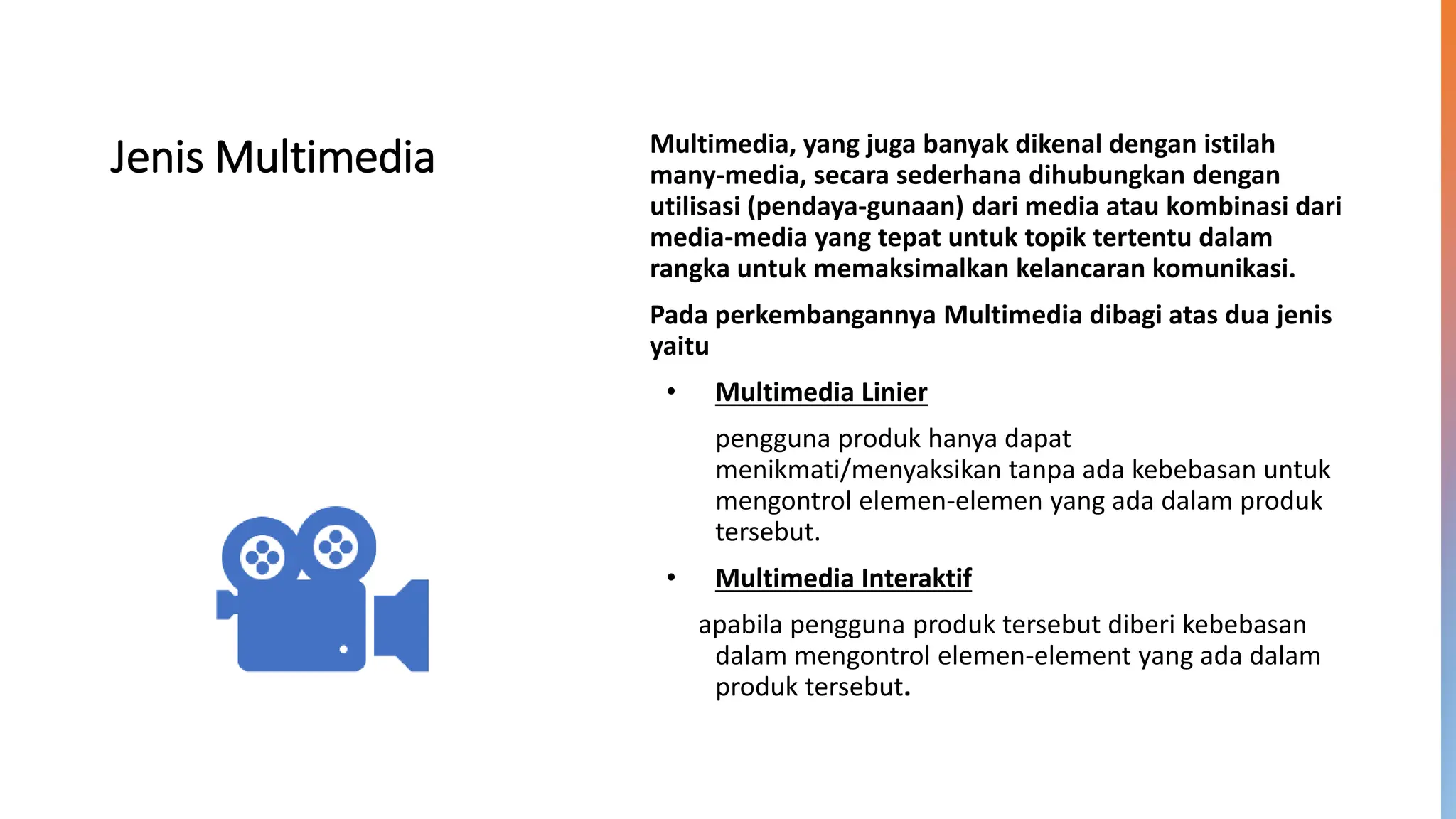 Dasar Dasar Multimedia, bahan materi perkuliahan | PPTX
