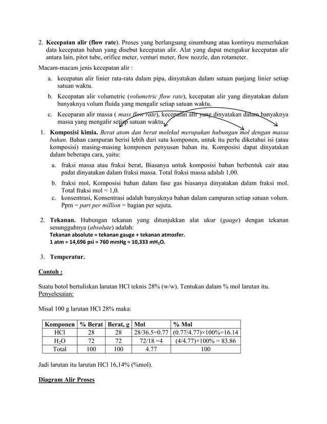 Dasar neraca massa dan energi | DOCX