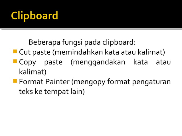 Dasar operasi microsoft word 2007 dan penyuntingan dokumen | PPT
