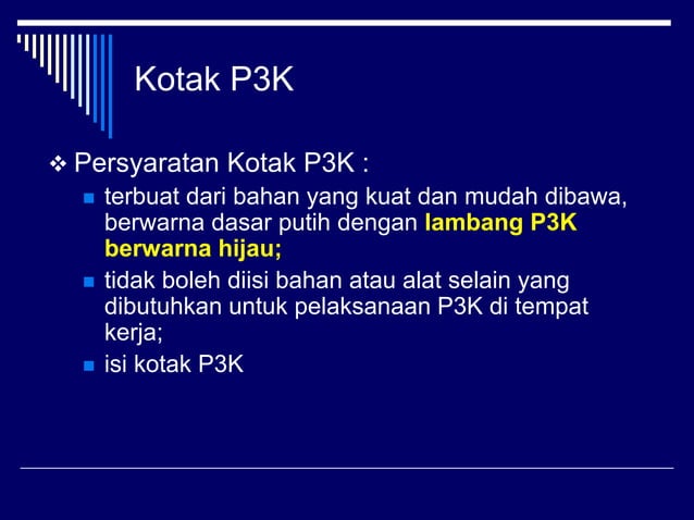 Dasar P3K ditempat kerja.ppt