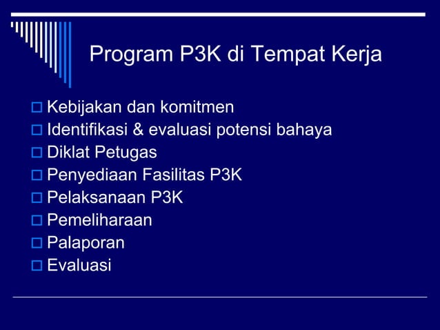 Dasar P3K ditempat kerja.ppt