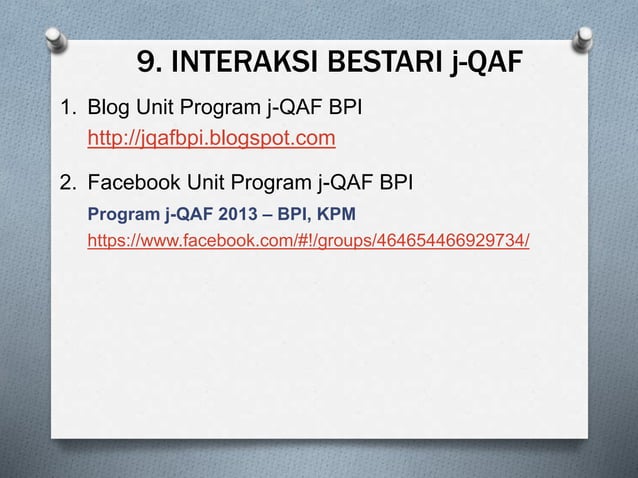 Dasar, pelaksanaan dan pengurusan program j qaf | PPTX