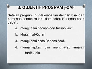 Dasar, pelaksanaan dan pengurusan program j qaf | PPTX