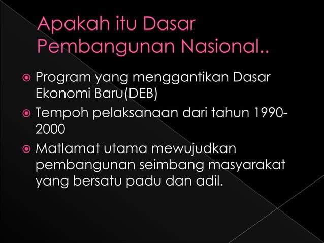 pengajian Am:Dasar pembangunan nasional | PPTX