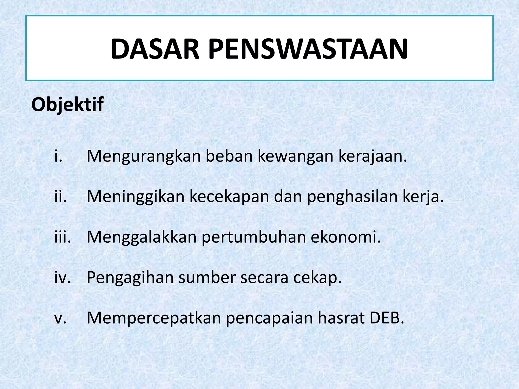 DASAR PEMBANGUNAN NEGARA MALAYSIA | PPTX
