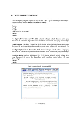 Dasar pembuatan web (html) | PDF