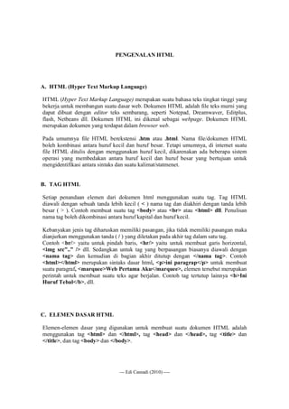 Dasar pembuatan web (html) | PDF