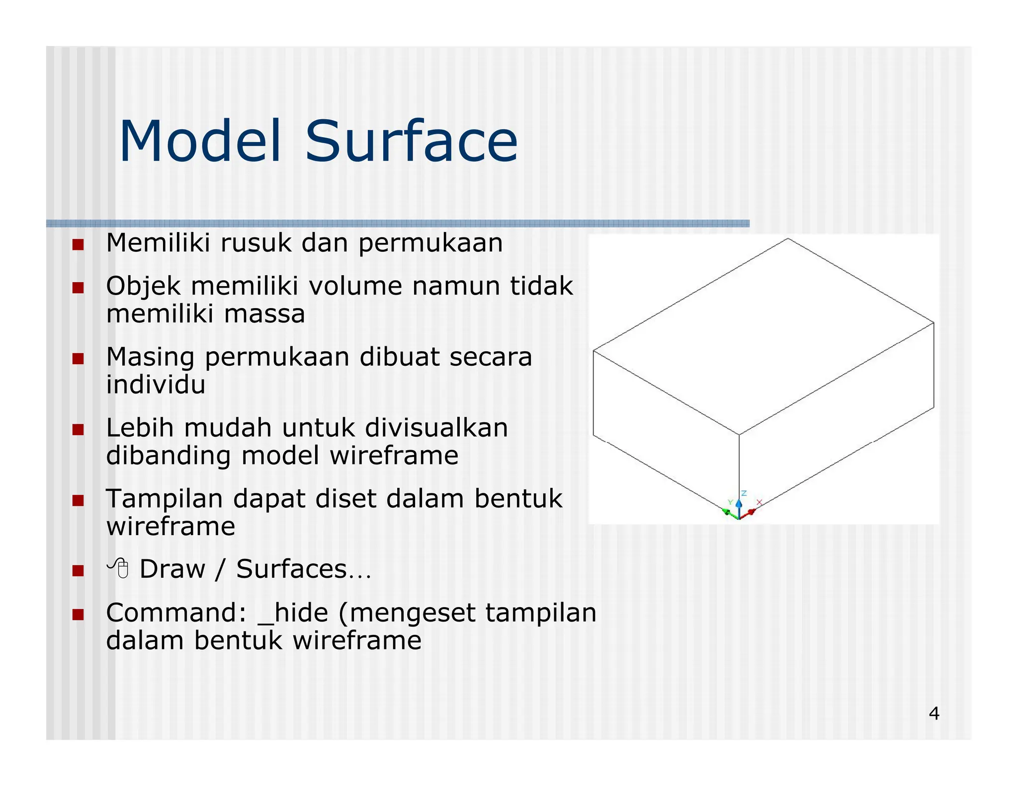 dasar pemodelan 3d autocad | dasar pemodelan 3d autocad | PDF