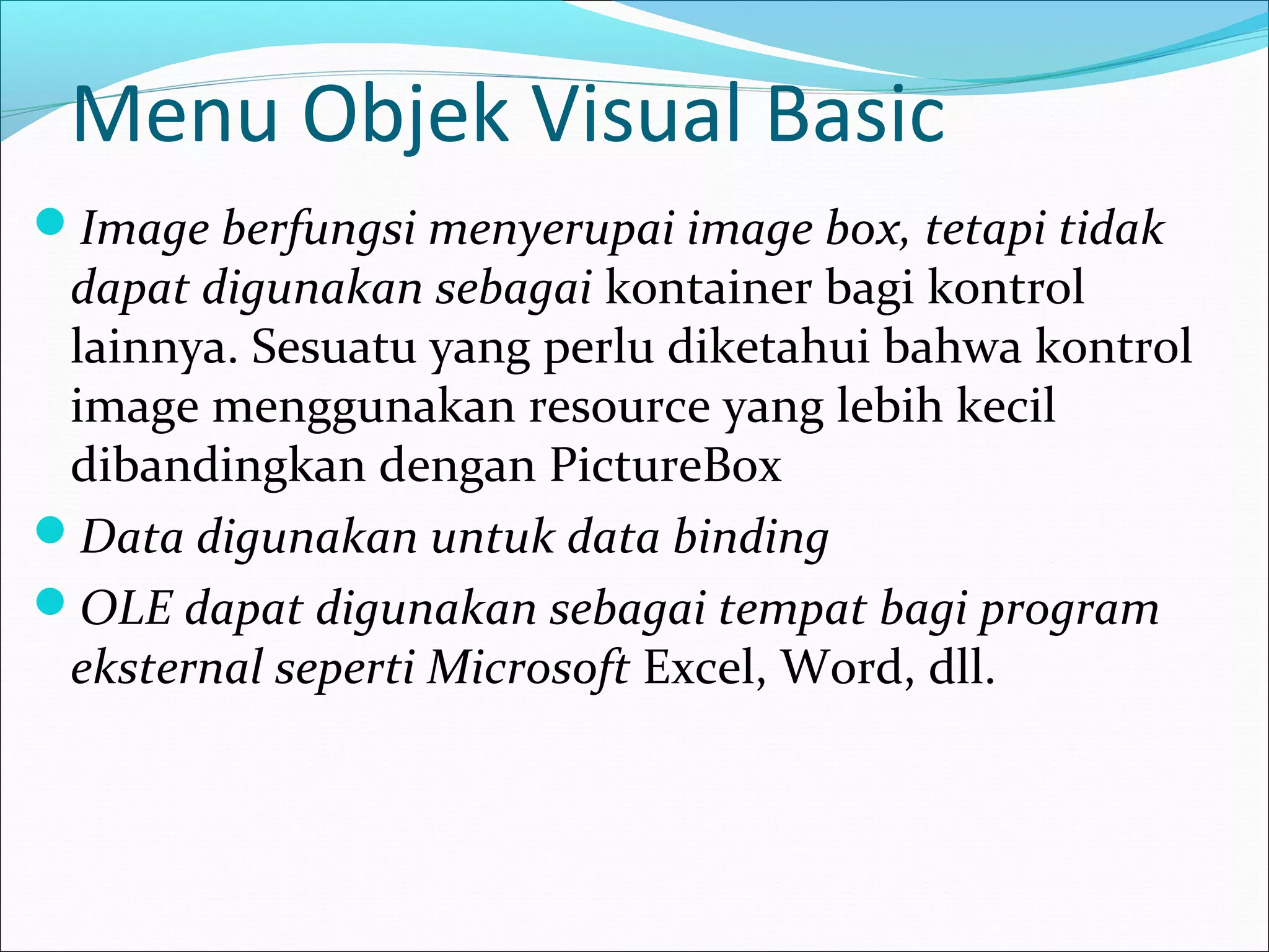 Pengenalan pemrograman aplikasi visual desktop | PPT