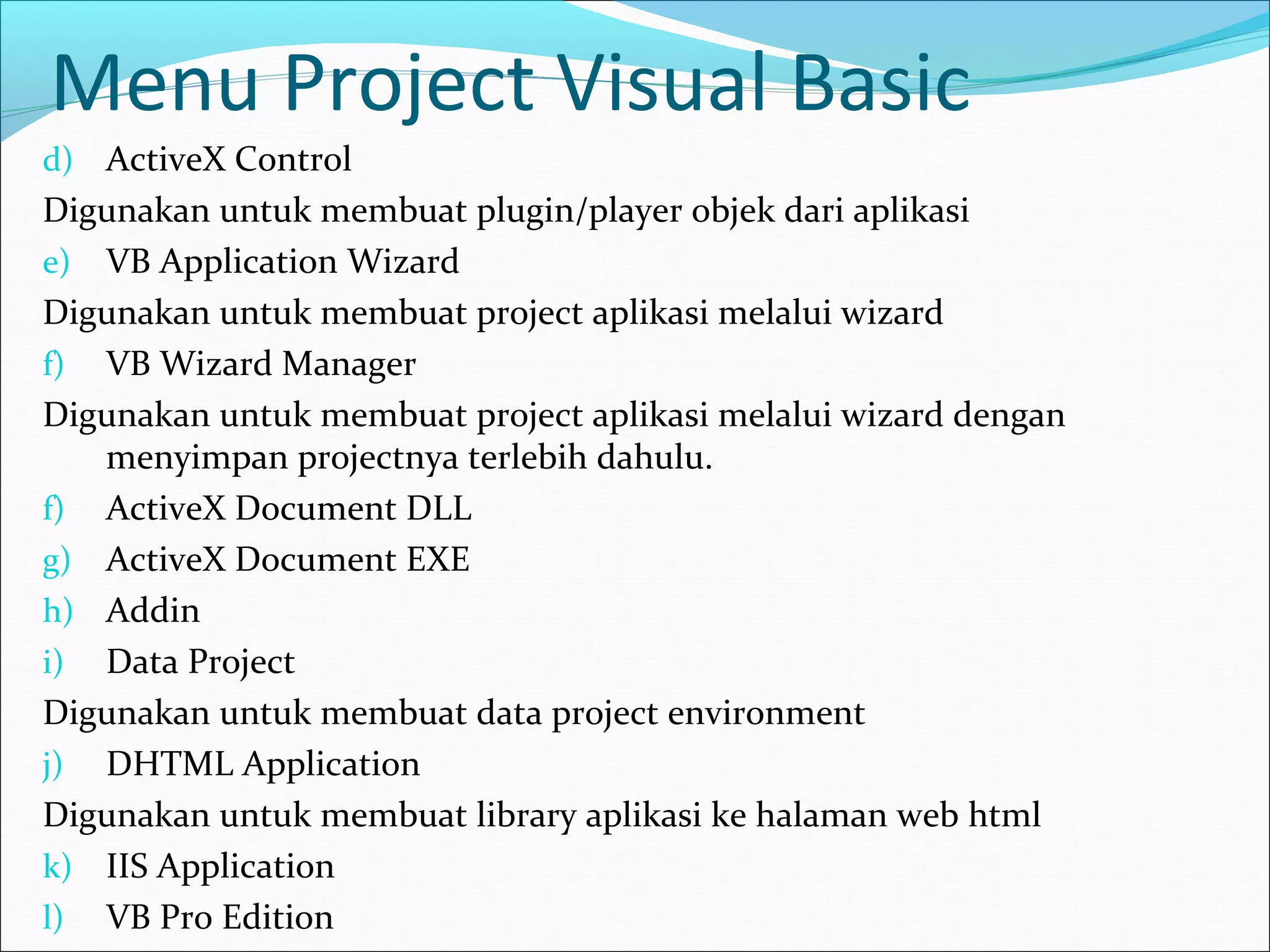 Pengenalan pemrograman aplikasi visual desktop | PPT