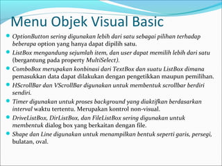 Pengenalan pemrograman aplikasi visual desktop | PPT