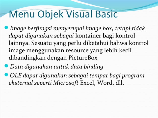 Pengenalan pemrograman aplikasi visual desktop | PPT