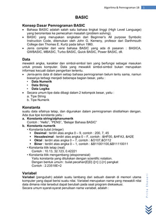 Dasar pemrograman basic | PDF