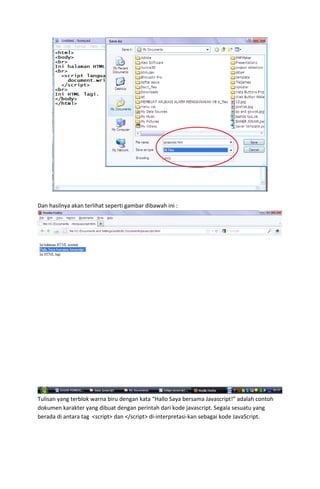 Dasar Pemrograman Javascript | PDF