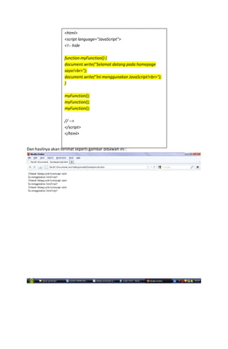 Dasar Pemrograman Javascript | PDF
