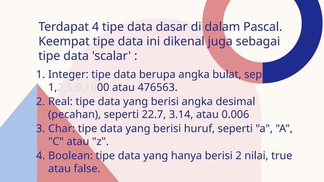 Dasar-dasar pemrograman pascal untuk pemula | PPTX
