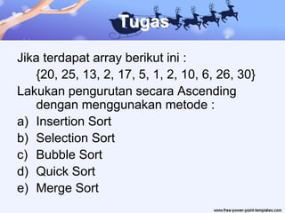 Pemrograman dasar-sorting dasar-dasar sorting | PPT