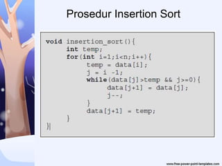 Pemrograman dasar-sorting dasar-dasar sorting | PPT