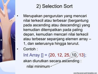 Pemrograman dasar-sorting dasar-dasar sorting | PPT