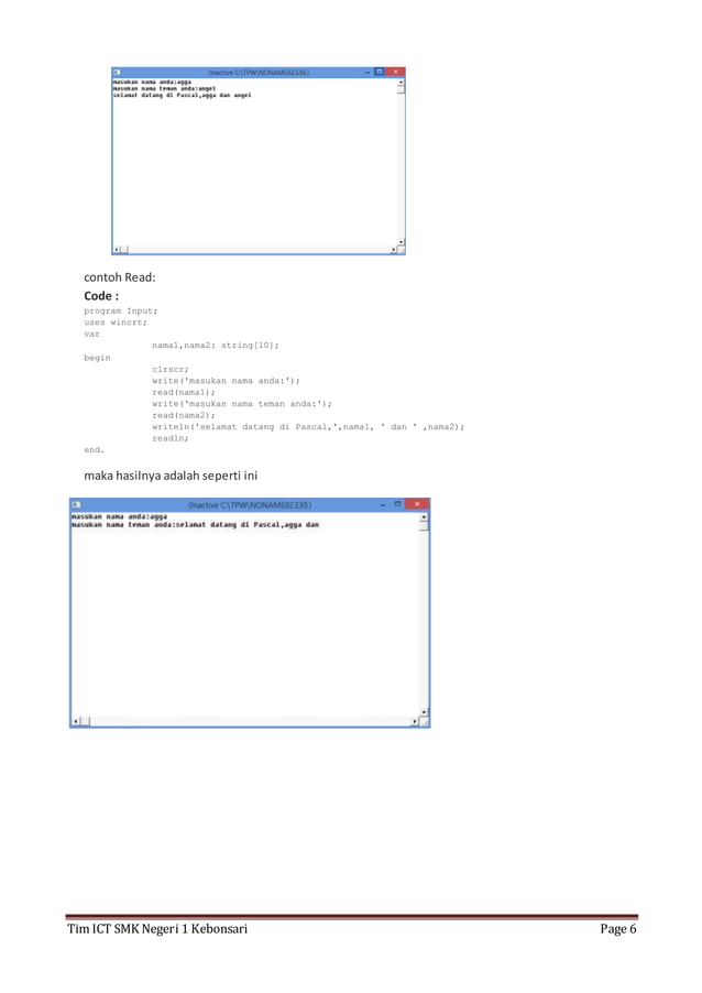 Dasar pemrograman turbo pascal | DOCX
