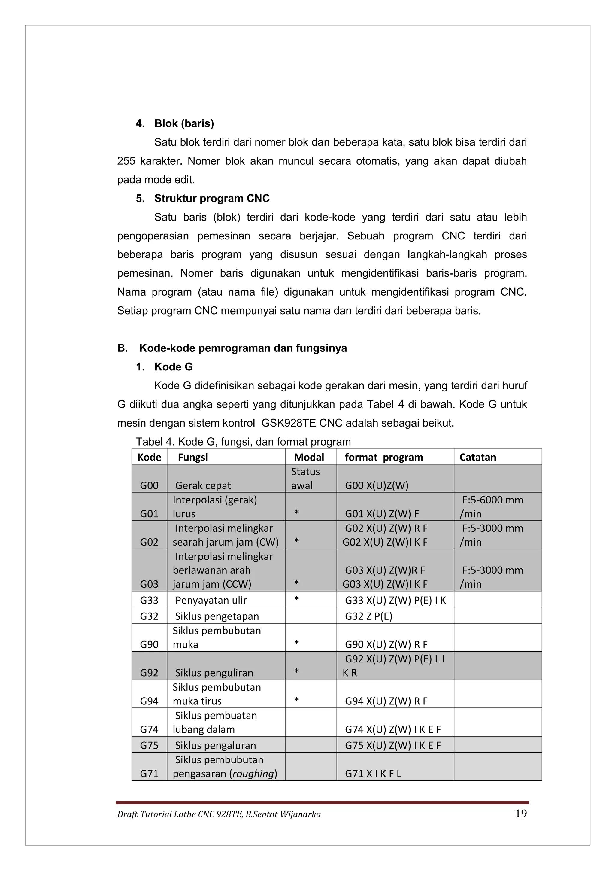 Dasar pemrograman untuk mesin bubut cnc dengan gsk 928TE_Rev1 | PDF