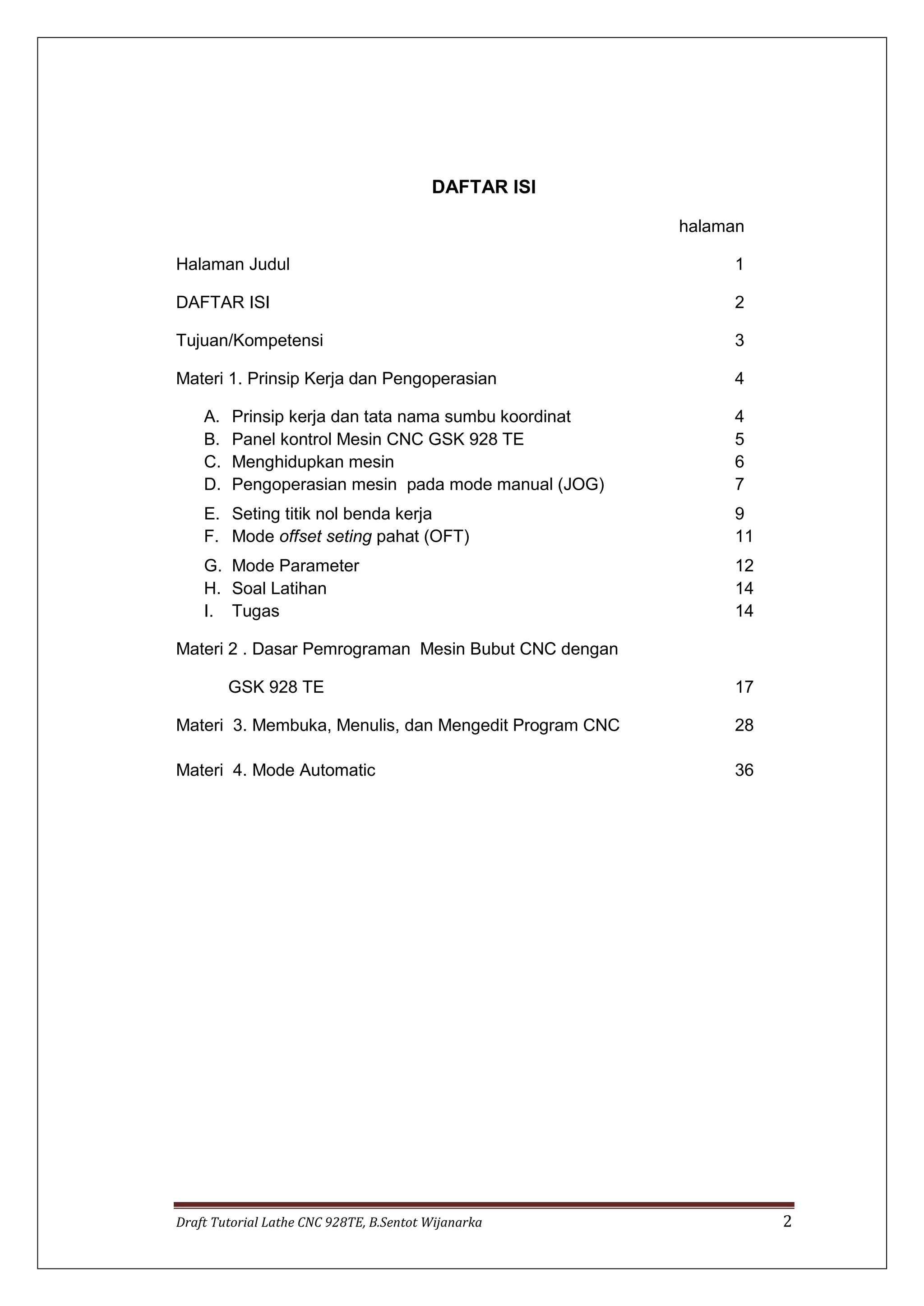 Dasar pemrograman untuk mesin bubut cnc dengan gsk 928TE_Rev1 | PDF