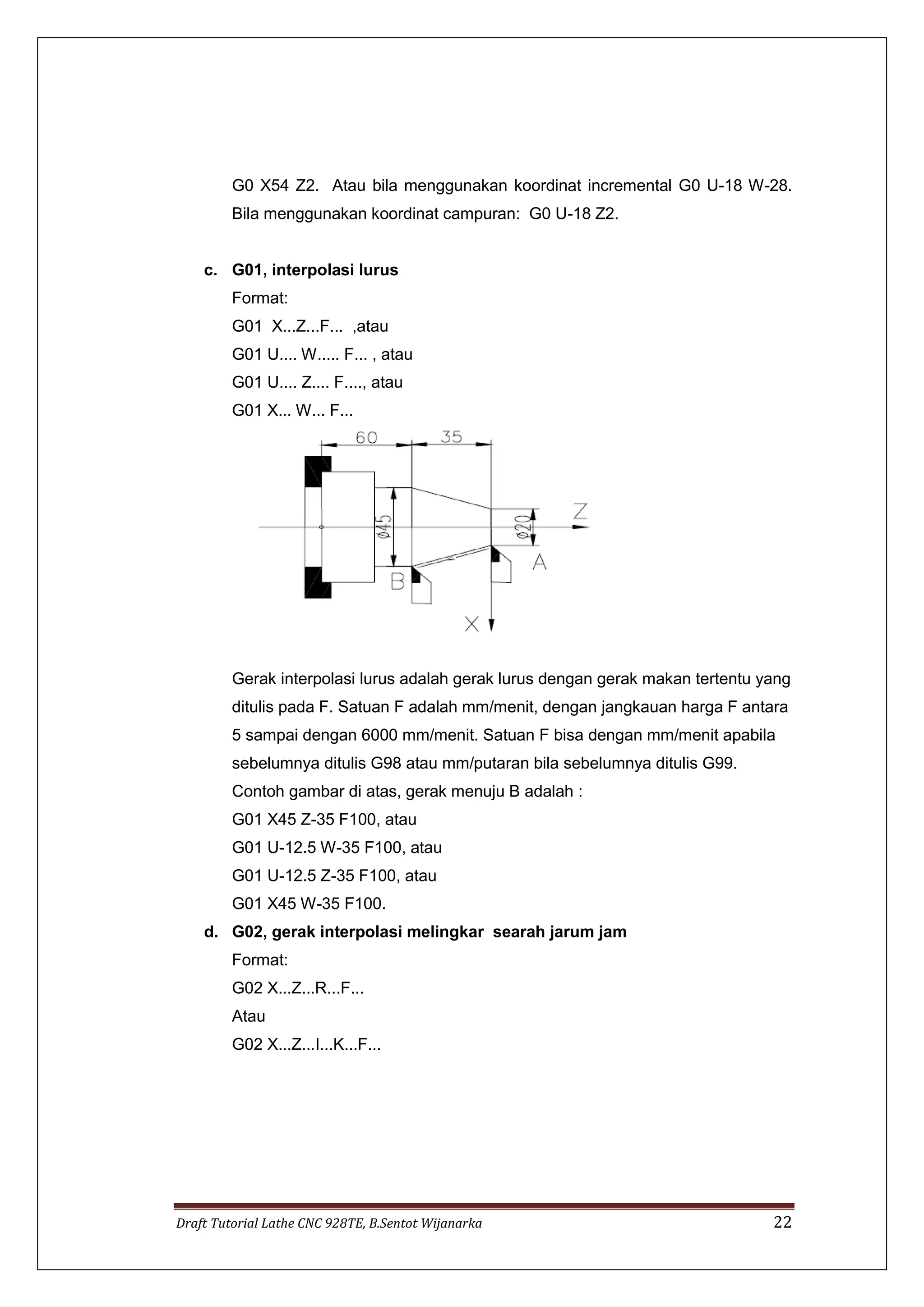 Dasar pemrograman untuk mesin bubut cnc dengan gsk 928TE_Rev1 | PDF
