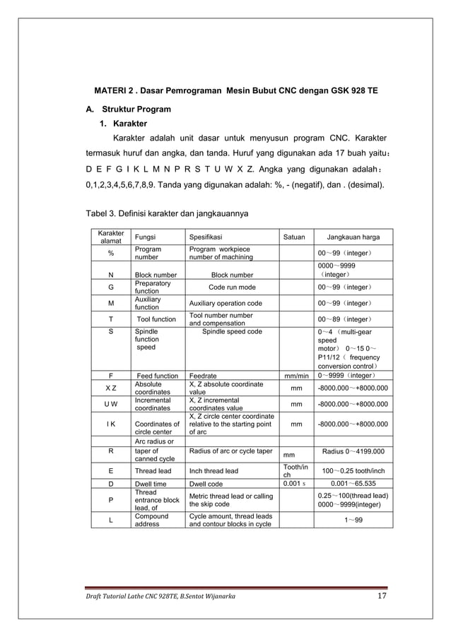 Dasar pemrograman untuk mesin bubut cnc dengan gsk 928TE_Rev1 | PDF