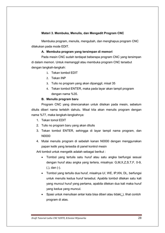 Dasar pemrograman untuk mesin bubut cnc dengan gsk 928TE_Rev1 | PDF