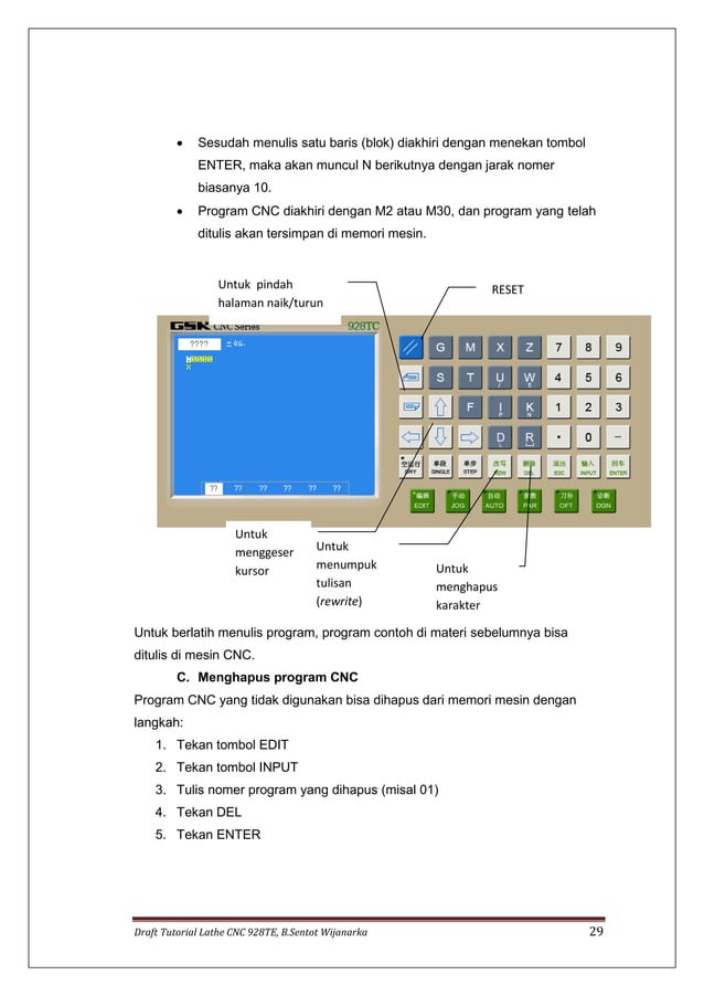 Dasar pemrograman untuk mesin bubut cnc dengan gsk 928TE_Rev1 | PDF