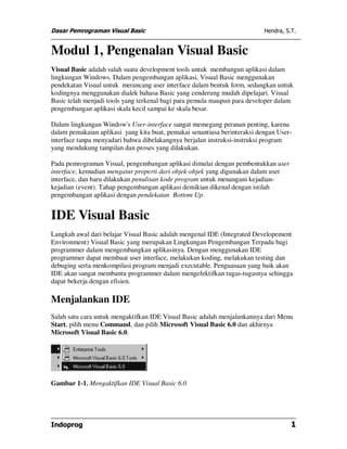 Dasar pemrograman visual basic | PDF