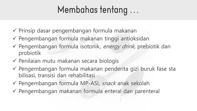 Dasar pengembangan formula makanan | PDF