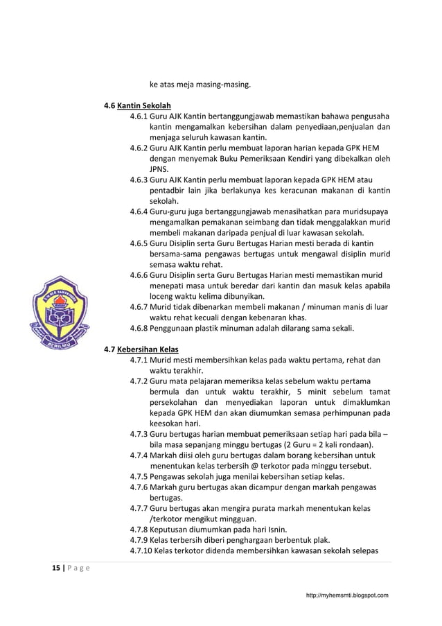 Dasar pengurusan hem 2012baru | PDF