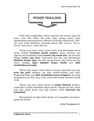 Dasar-Dasar Penulisan Karya Tulis | PDF