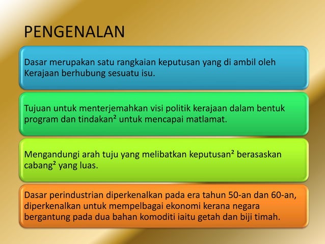 Dasar perindustrian negara | PPTX