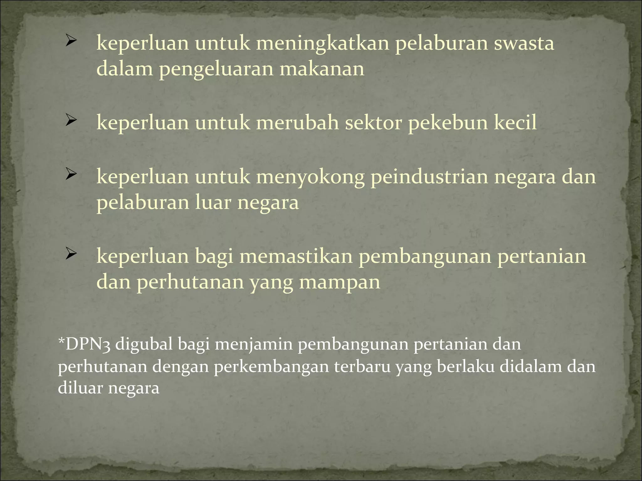 Dasar Pertanian Negara Ppt