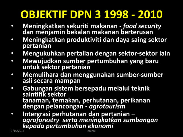Dasar Pertanian Negara Ppt