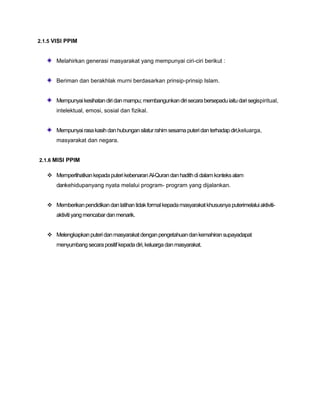 Dasar pertubuhan dan undang-undang PPIM | DOCX