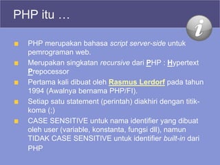 Dasar-Dasar PHP | PPT