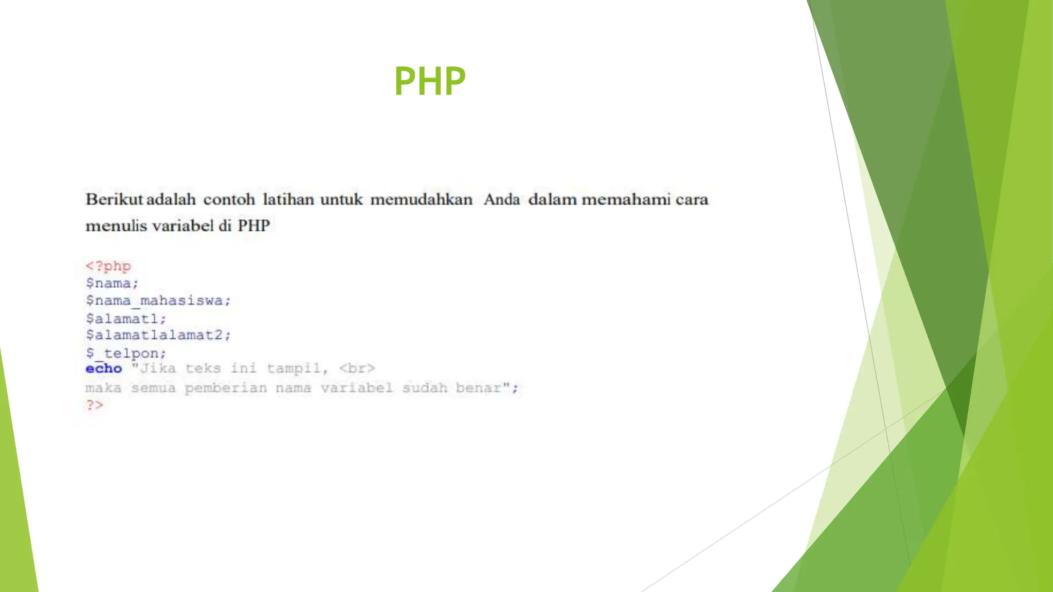 Dasar-Dasar PHP mengenal php menggunakan xampp | PPTX