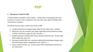 Dasar-Dasar PHP mengenal php menggunakan xampp | PPT