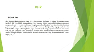 Dasar-Dasar PHP mengenal php menggunakan xampp | PPT