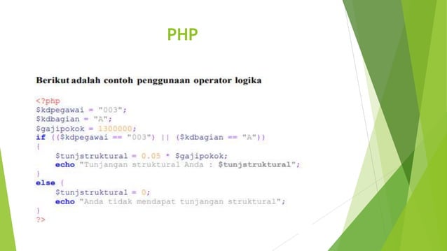 Dasar-Dasar PHP mengenal php menggunakan xampp | PPTX
