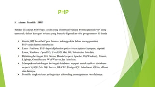Dasar-Dasar PHP mengenal php menggunakan xampp | PPT