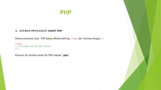 Dasar-Dasar PHP mengenal php menggunakan xampp | PPT